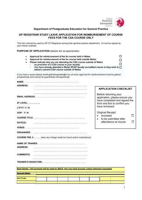 GP REGISTRARS - Wales Deanery