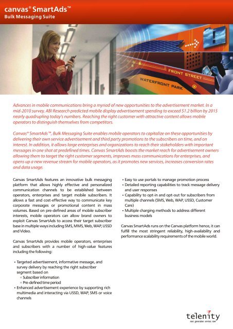 canvas SmartAds - Telenity