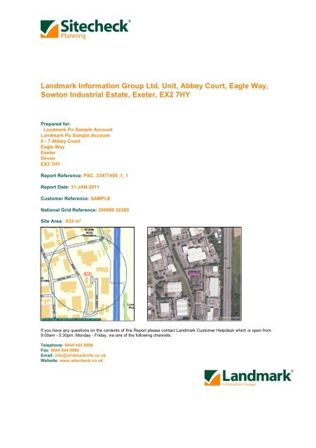 Sample Report - Landmark