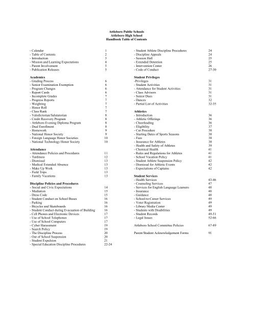 student records - Attleboro Public Schools