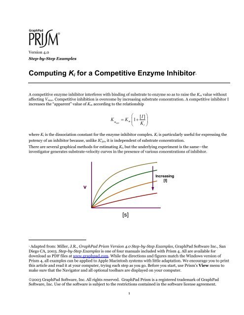 Competitive enzyme inhibitor - GraphPad Software