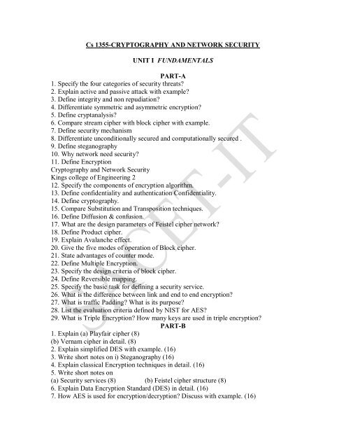Cryptography And Network Security