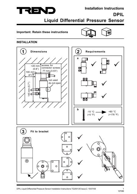 Installation/mounting instruction - Trend