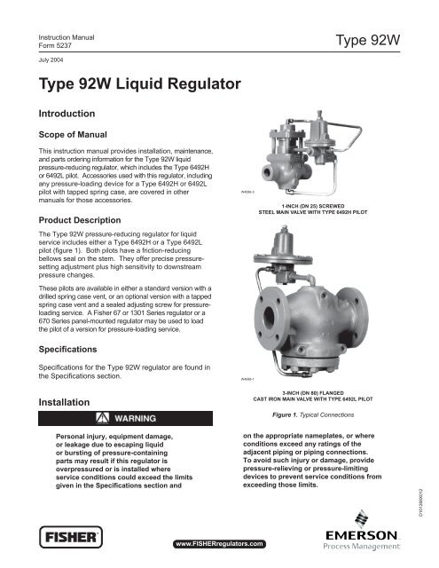92W Pressure Reducing Regulator - Control Southern Inc.