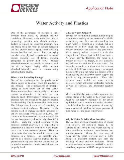 WaterActivityandPlastics.pdf Water Activity and Plastics ... - AquaLab