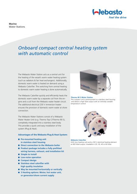 Onboard compact central heating system with ... - Webasto Marine