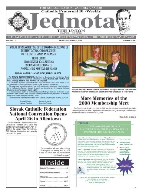 Inside - First Catholic Slovak Union