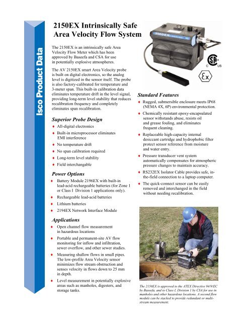 2150EX ATEX Approved - Isco
