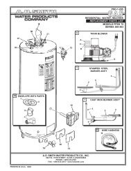 pgc/fcg/fgr/fsg - A.O. Smith Water Heaters
