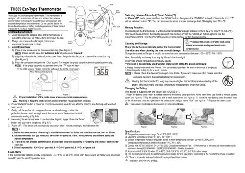 TH889 Ear-Type Thermometer - Radiant Innovation Inc.