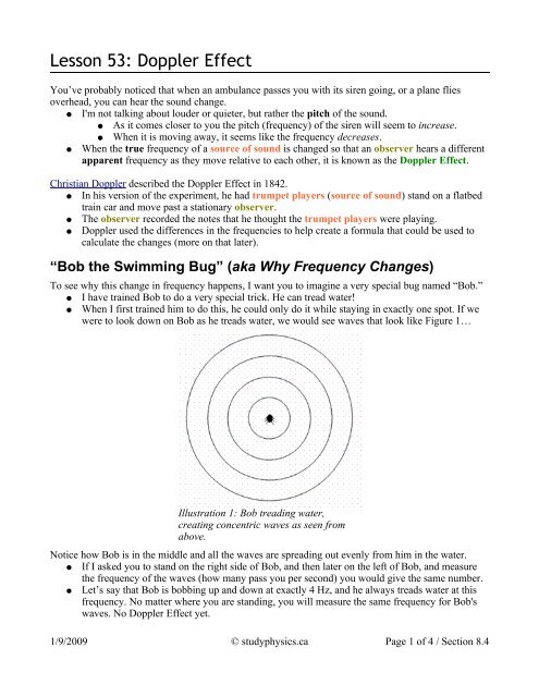 Lesson 53: Doppler Effect