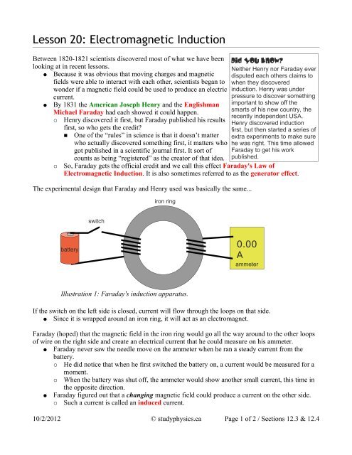 Faraday's Law of Induction