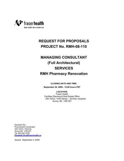 RMH-08-110 - Fraser Health Authority