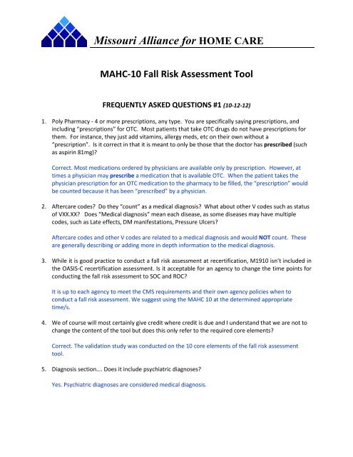 Missouri Alliance For HOME CARE MAHC 10 Fall Risk Assessment missouri-alliance-for-home-care-mahc-10-fall-risk-assessment