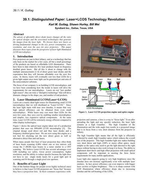 Laser+LCOS Technology Revolution - Syndiant