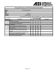 Fan Coil Unit Pre-Functional Checklist