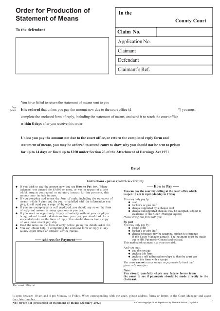 Order For Production Of Statement Of Means order-for-production-of-statement-of-means