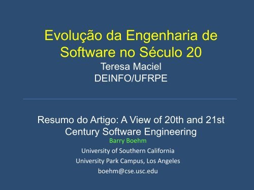 A View of 20th and 21st Century Software Engineering
