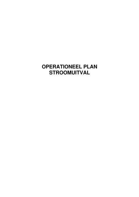 OPERATIONEEL PLAN STROOMUITVAL - BrandweerKennisNet