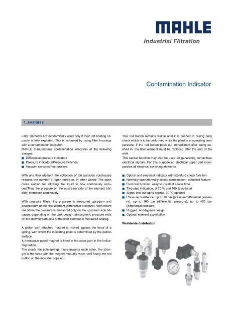 Mahle Contamination Indicators - Clark Reliance