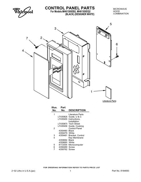 CONTROL PANEL PARTS