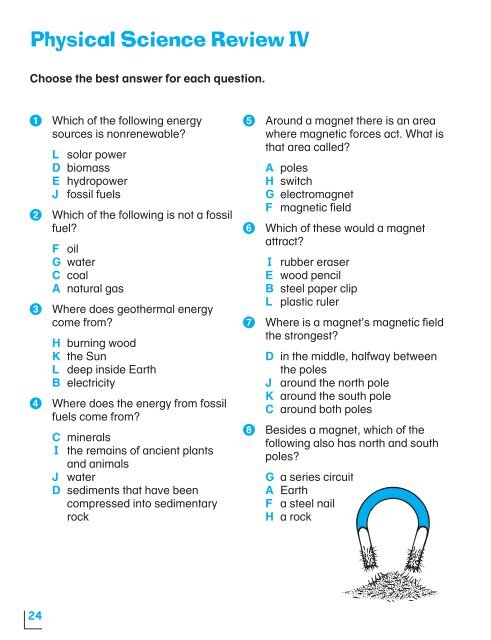 Level 4: Physical Science Review IV, Science Assessment