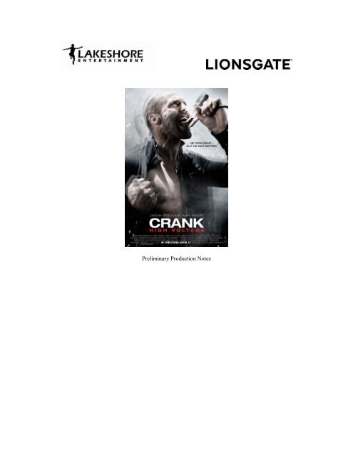 Production Notes PDF - Visual Hollywood