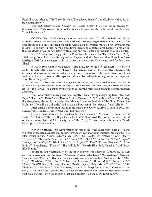 Festival award-winning