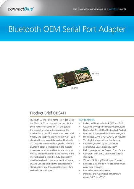 Bluetooth OEM Serial Port Adapter