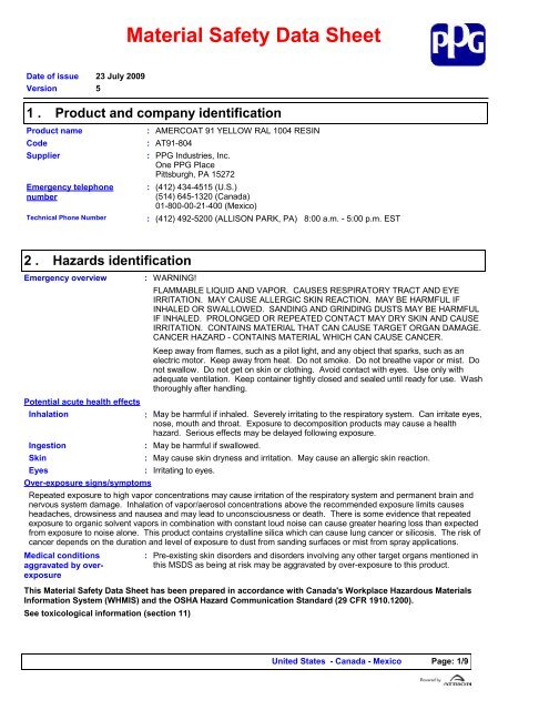 Osha Safety Yellow Ral Number
