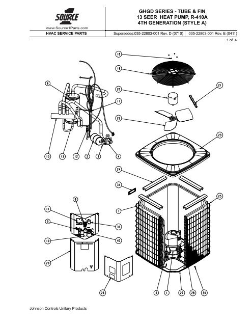 ghgd series - tube & fin 13 seer heat pump, r-410a 4th ... - UPGNet