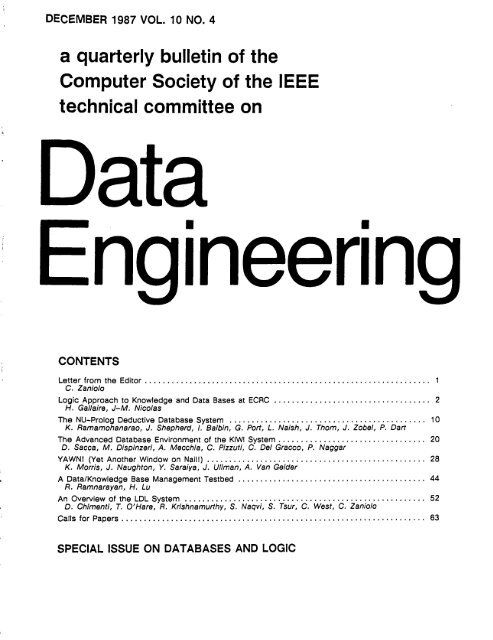 technical committee on - IEEE Computer Society