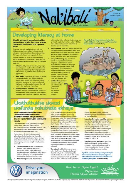 Drive your imagination - Nal'ibali