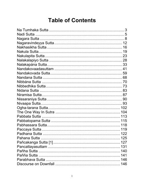 Na Tumhaka Sutta - A Complete Buddhist Sutra Collection