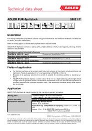 Technical Data Sheet - ADLER - Lacke
