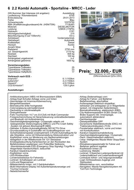 Fahrzeugdaten als PDF Dokument zum Download - Autohaus ...