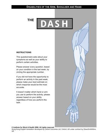 Disabilities of the Arm, Shoulder and Hand (Quick DASH)