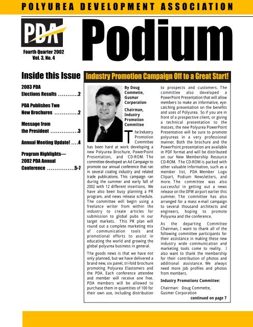 POLYUREA DEVELOPMENT ASSOCIATION