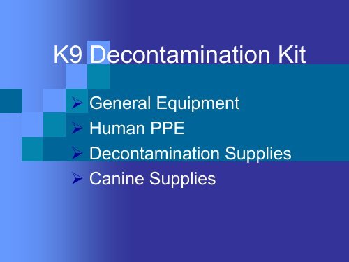 K9 Decontaminatio