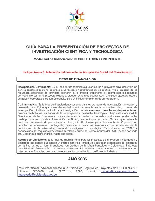 Guía para la presentación de proyectos de investigación