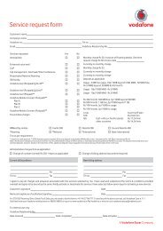SIM Replacement Form - Vodafone