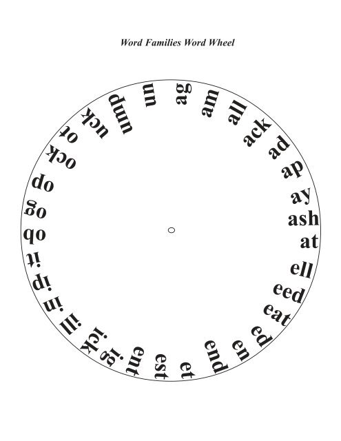 Word family word wheel - Wildernessbooks.org
