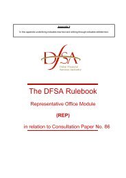 Appendix 1 - DFSA Rulebook