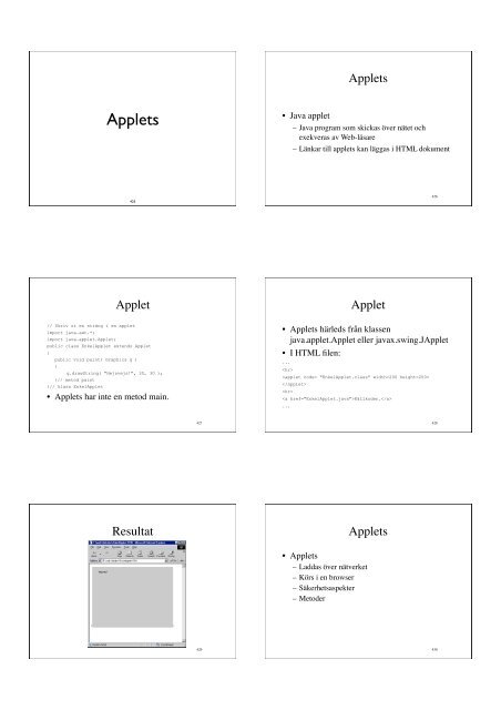 Applets