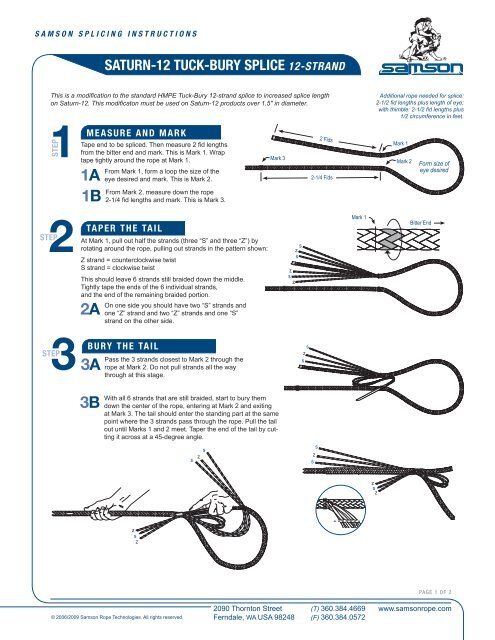 SATURN-12 TUck-bURy Splice 12-strand 1STEP - L-36 Fleet