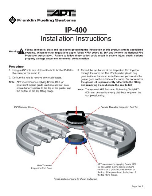 Installation: IP-400 - Franklin Fueling Systems
