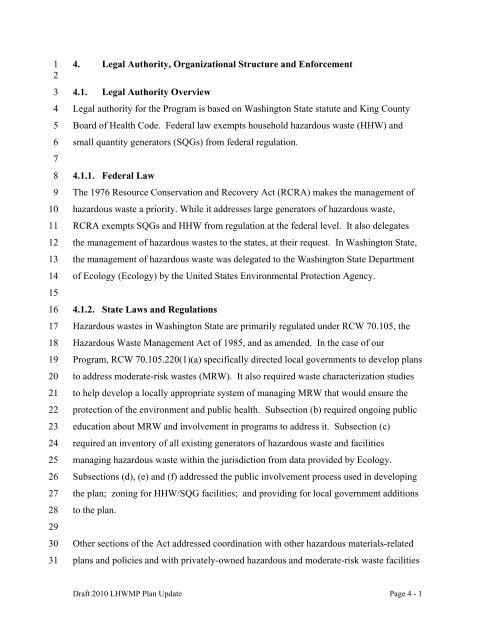 4. Legal Authority, Organizational Structure and Enforcement - Local ...