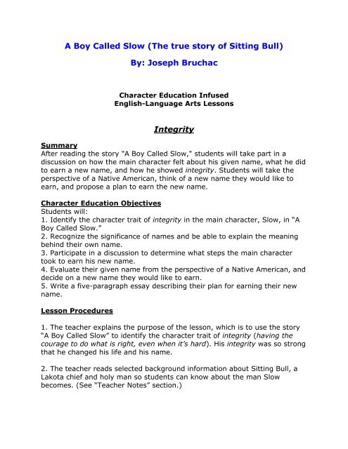 A Boy Called Slow (The true story of Sitting Bull) - Bedford Public ...