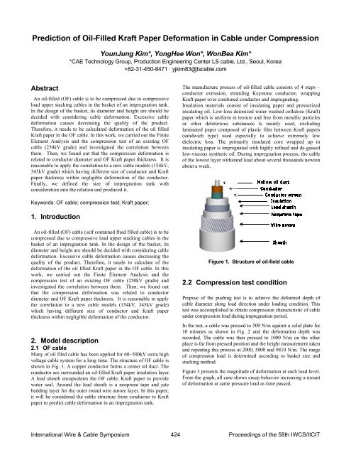 2009 - Prediction of Oil-Filled Kraft Paper Deformation in Cable ...