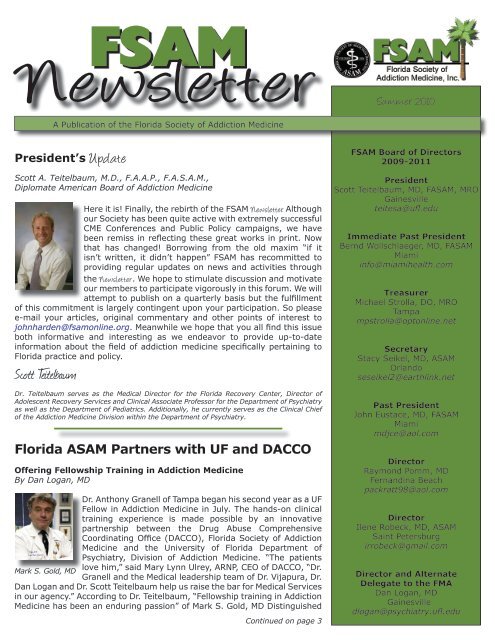 Scott Teitelbaum - Florida Society of Addiction Medicine